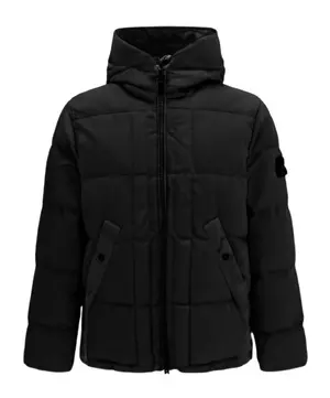 Stone Island Long-sleeved Cotton-padded Jacket - Black