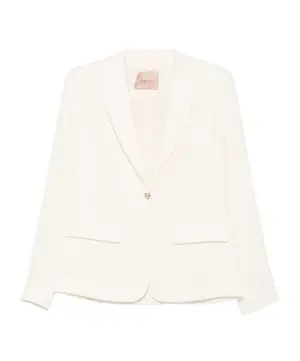 TWINSET Heart-pattern Single-breasted Blazer - White