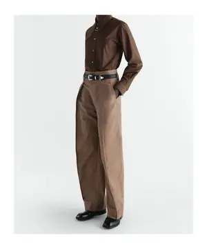 LEMAIRE Pointed Collar Shirt In Washed Cotton Silk
