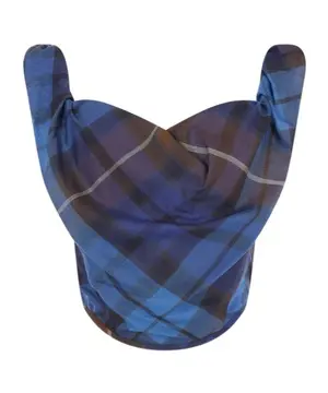 VIVIENNE WESTWOOD Draped Check Top - Blue