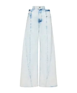 MAISON MARGIELA Spliced Curved-seam Jeans - Light Indigo