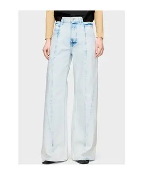 MAISON MARGIELA Bleached Spliced Wide-leg Jeans