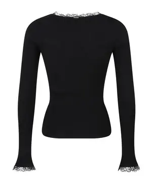 TWINSET Form-fitting Lace Knit Top