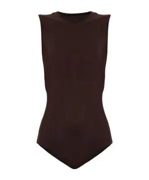 MAISON MARGIELA Sleeveless Bodysuit - Brown