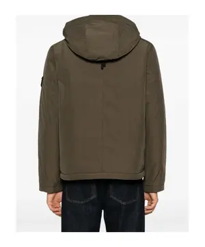 Stone Island Hooded Logo-patch Jacket