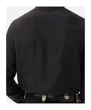Versace Jacquard Silk Crêpe Satin Silk Shirt