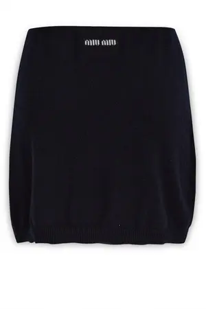 Miu Miu Cashmere Mini Skirt With Contrasting Pockets