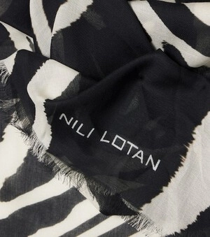 NILI LOTAN Zebra-print Scarf