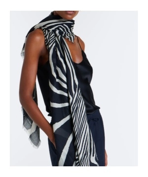 NILI LOTAN Zebra-print Scarf