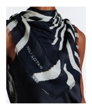 NILI LOTAN Zebra-print Scarf