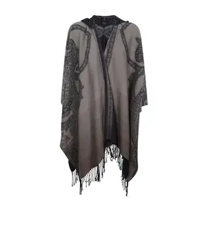 Etro Hooded Patterned Cape - Multicolor