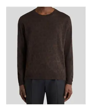 Etro Wool And Silk Sweater With Floral Paisley Motif