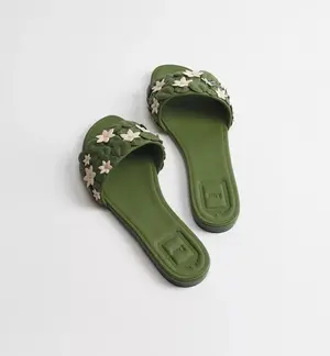 Dior Bloom Slides With Water Lily Motif