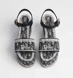 Dior Dentelle Wedge Sandal