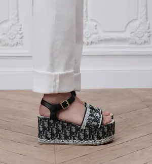 Dior Dentelle Wedge Sandal