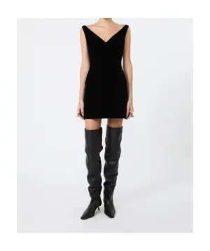Sportmax Short Sleeveless Velvet Dress