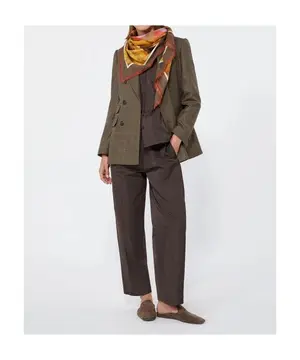 Max Mara Double-breasted Mouline Wool Twill Blazer