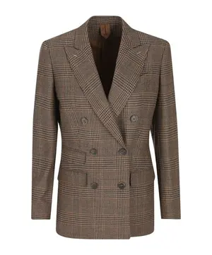 Max Mara Double-breasted Checked Blazer - Black