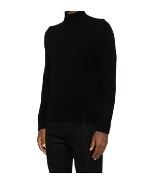 Fedeli Ribbed Knit High-neck Sweater - No