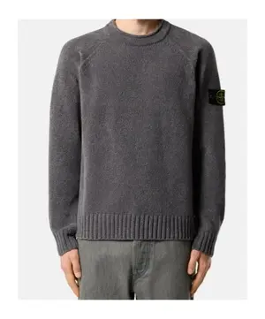 Stone Island Compass Badge Crewneck Jumper - Gray Blend