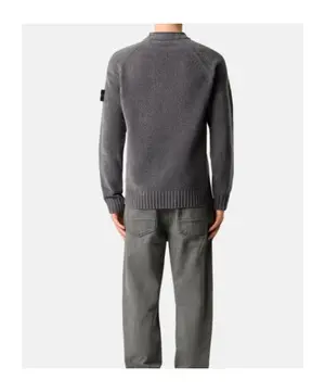 Stone Island Compass Badge Crewneck Jumper - Gray Blend