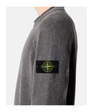 Stone Island Compass Badge Crewneck Jumper - Gray Blend