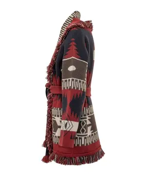 Alanui Icon Jacquard Belted Cardigan