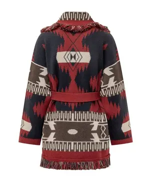 Alanui Icon Jacquard Belted Cardigan