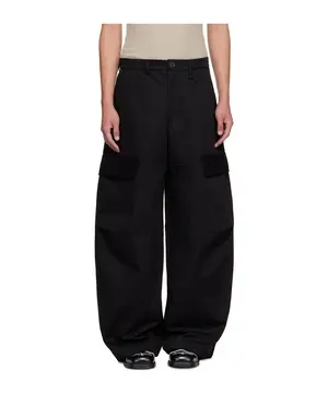 Simone Rocha Balloon Knee Pleat Cargo Pants - Black