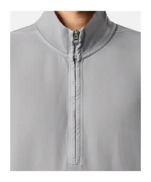 Stone Island Regular-fit Half-zip Sweatshirt With Ribbed Inserts