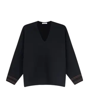 Max Mara Long-sleeve Knit Top - Black