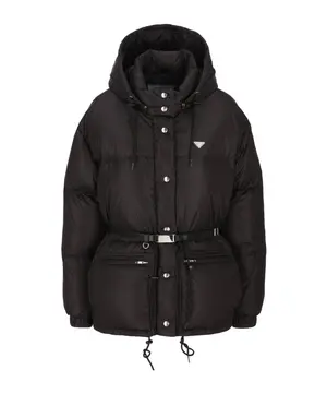 Prada Prada Logo Plaque Padded Jacket Black