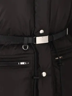 Prada Logo Plaque Padded Hooded Jacket