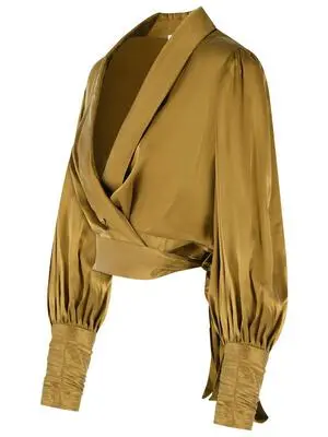 Zimmermann Wrap Tie Crop Top