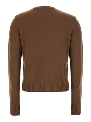 Max Mara Argyle Pattern Crew Neck Sweater - Brown