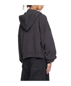 LU'U DAN Washed Zip Hoodie