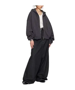 LU'U DAN Washed Zip Hoodie