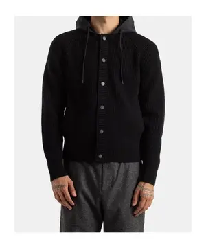 Moncler Hooded Cardigan With Snap-button Closure