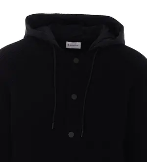 Moncler Hooded Cardigan With Snap-button Closure