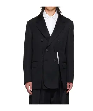 Simone Rocha Double-breasted Suit Jacket With Vents At The Hem