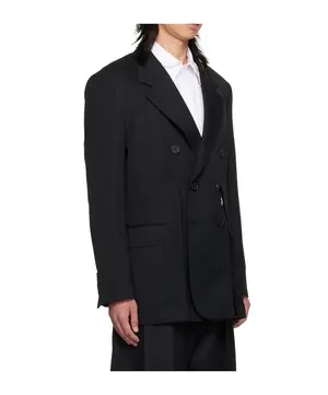 Simone Rocha Double-breasted Suit Jacket With Vents At The Hem