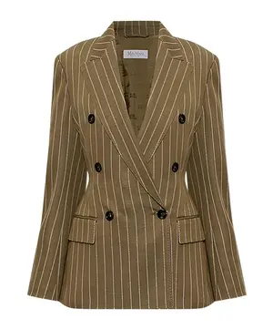 Max Mara Long-sleeved Suit Jacket - Brown