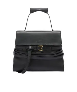 Moschino Buckle-detail Shoulder Bag - Black