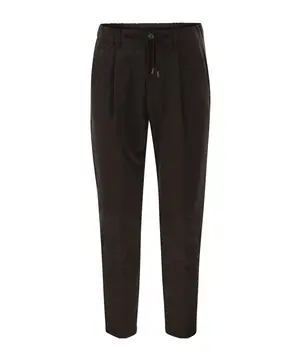 Herno Technical Fabric Drawstring Trousers - Black