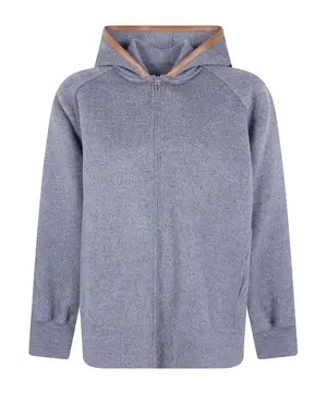 SEMICOUTURE Double-layer Wool Hooded Bomber Jacket - Grey