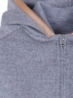 SEMICOUTURE Double-layer Wool Hooded Bomber Jacket