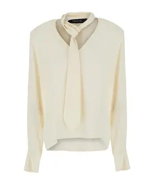 Federica Tosi V-neck Long-sleeved Shirt - White