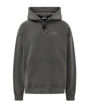 Off-White Hooded Sweatshirt - Black