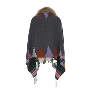 BAZAR DELUXE Navajo Trimmed Cape