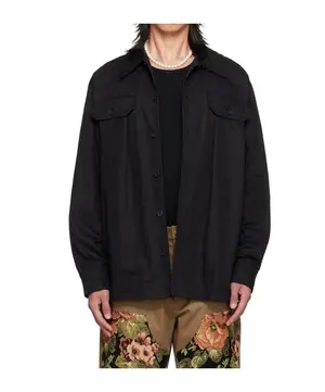 Simone Rocha Military Shirt - Black